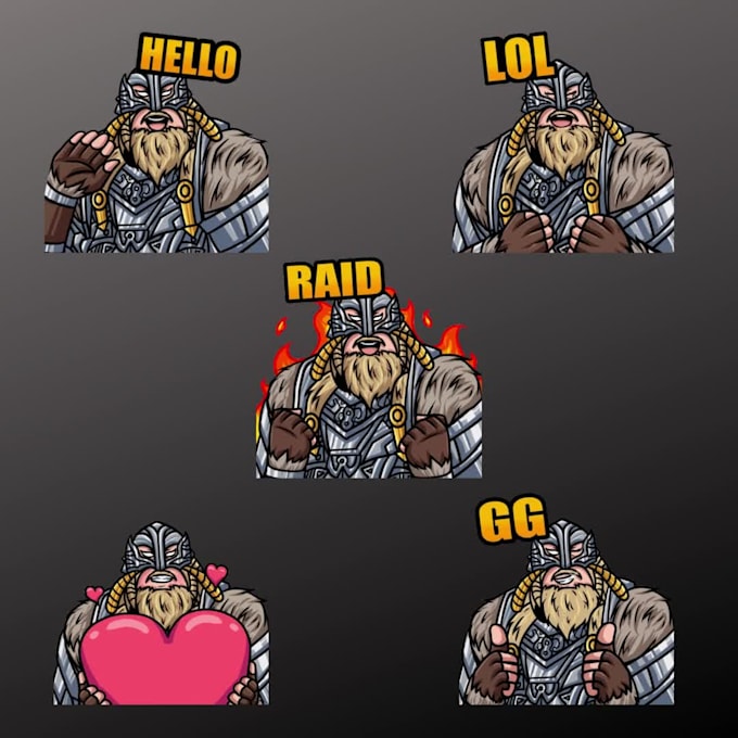 Custom animated twitch emotes, and sub badges by Areebart | Fiverr