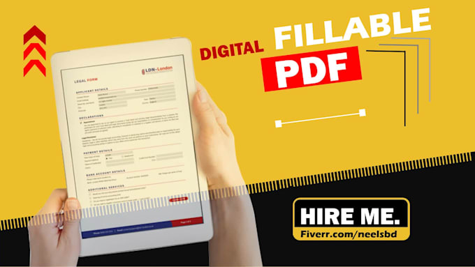 Design fillable pdf form with an attractive layout 24hrs by Neelsbd ...