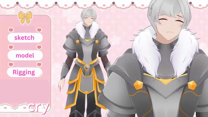 Sketch your 2d vtuber, live2d model, vtuber rigging, anime, facerig ...