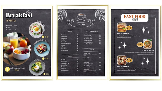 Do menu design, food menu, price list, brochure, flyer, logo by ...