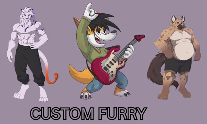 Draw your fursona custom furry art furry reference sheet fursona furry ...