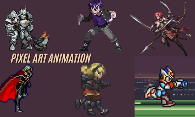Draw pixel art character illustration pixel sprite sheet animation rpg ...