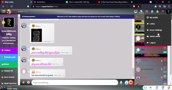 Do make cody chat chatting website custom web by Mrsam760 | Fiverr