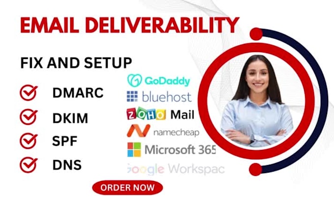 Fix setup email deliverability spf dkim dmarc dns record connect domain ... Fix setup email deliverability spf dkim dmarc dns record connect domain ...