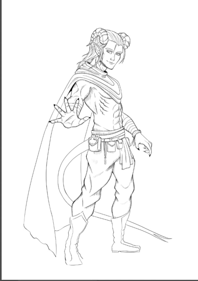 Draw a fantasy rpg character by Bluemar10 | Fiverr