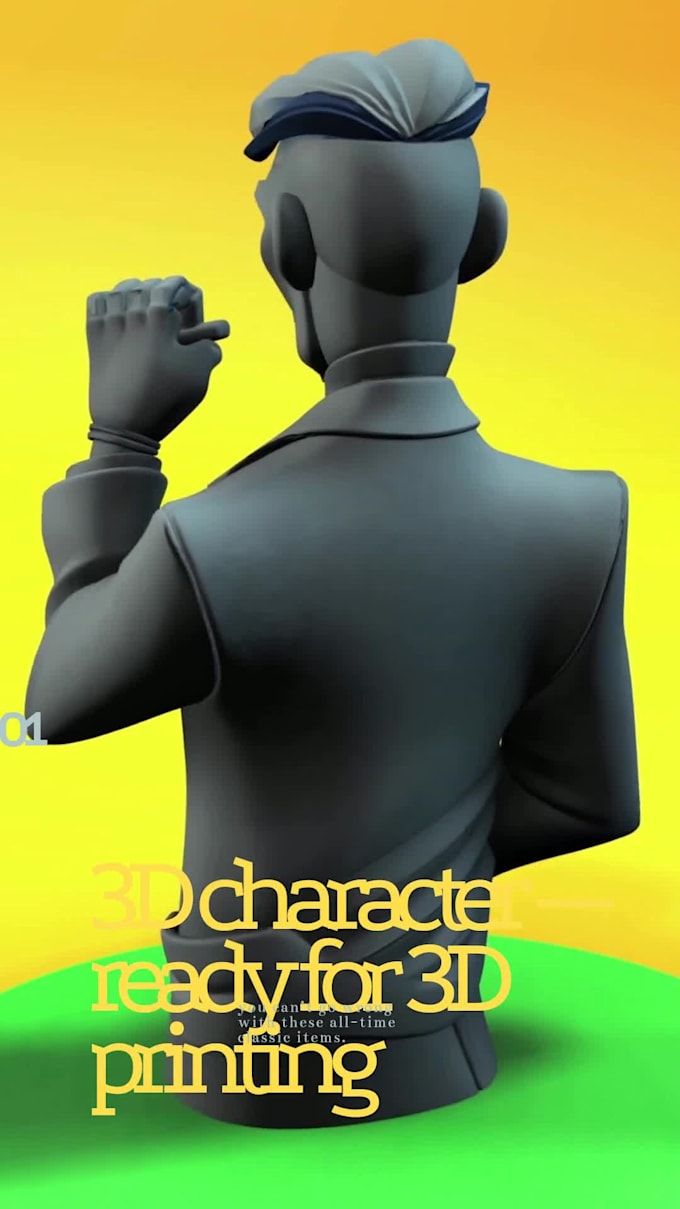 Create a custom 3d printable character from your photo by Olegtob | Fiverr