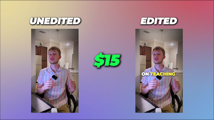 Edit your short form videos for social media by Santionsales | Fiverr