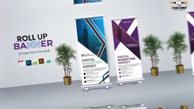 Design billboard , roll up, pull up, retractable banner by Khangurgle | Fiverr