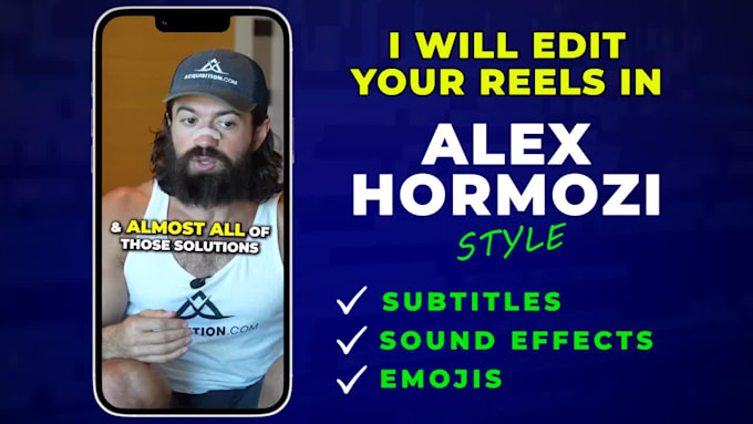 Edit instagram reels with captions like alex hormozi by Mateal_zuck ...