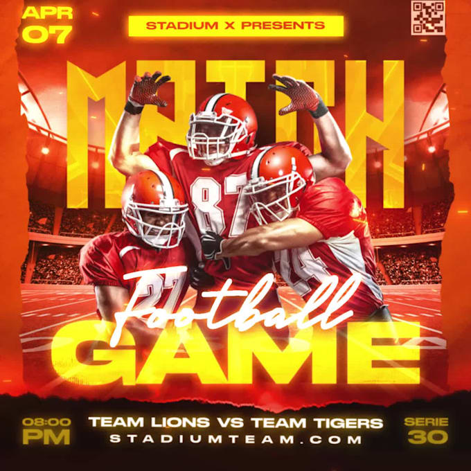 Create stunning animation motion flyer poster for event, sports, party ...