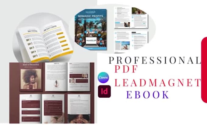 Design a lead magnet, ebook, workbook printable planner pdf with ...