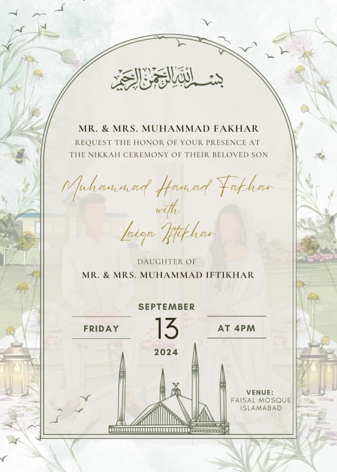 Design wedding cards elegant and unique invitations by Laiqa_iftikhar | Fiverr