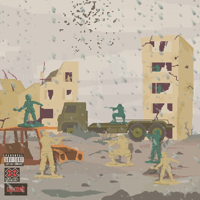 Make a pixel art style illustration of rap hip hop music by Lupyluup ...