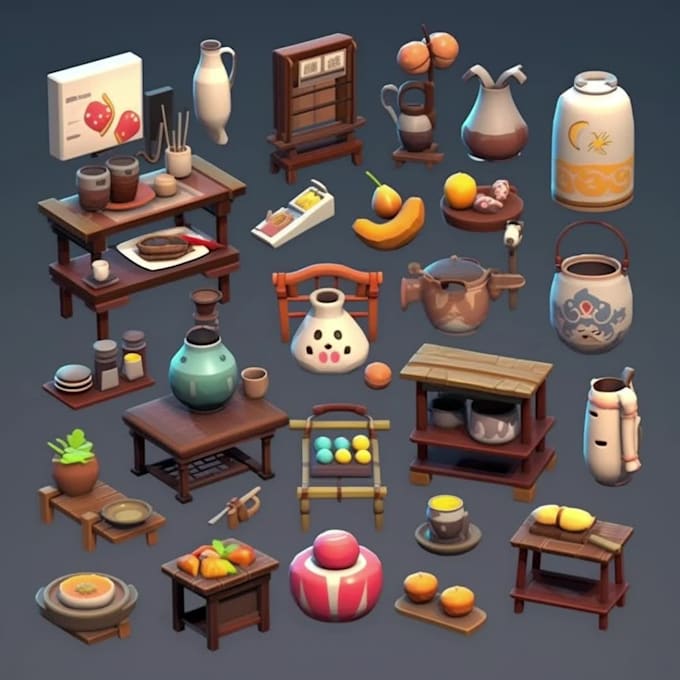 Make good 2d game assets, props, icons, objects and ui by Cobros | Fiverr