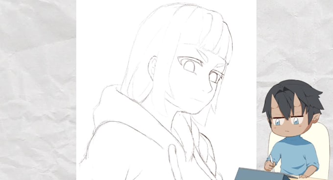 Draw cute and beautiful anime art illustration in my style by Rza_art92 ...
