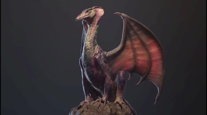 Vfx 3d animal dragon, 3d dragon model, 3d dragon character, 3d dragon ...