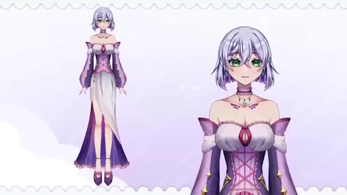 Draw and rig live 2d vtuber model live2d model 2d vtuber model live2d vtube by Hamertloi | Fiverr