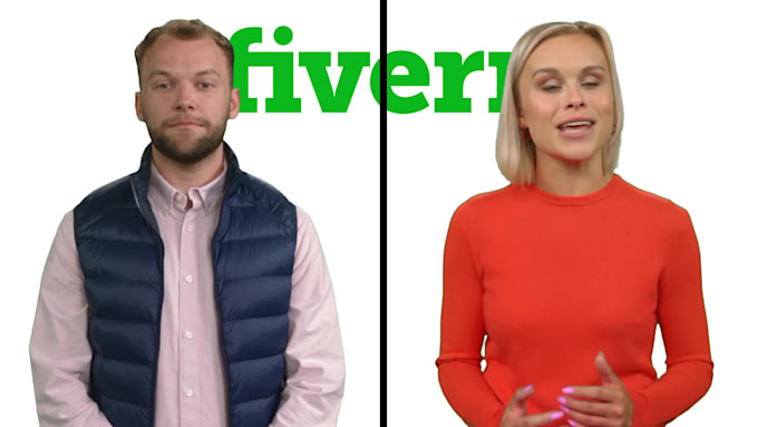 Produce a custom video calling commercial with 2 live actors like apple ...