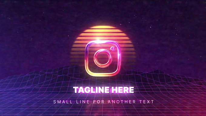 Create 80s vhs retro intro animation video of your text, logo or brand ...