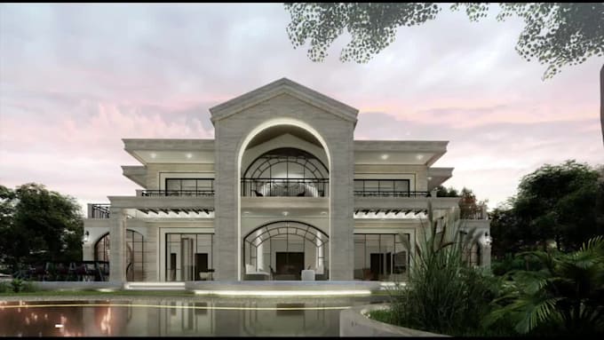 Create realistic exterior renders and walkthrough videos by Esrabor | Fiverr