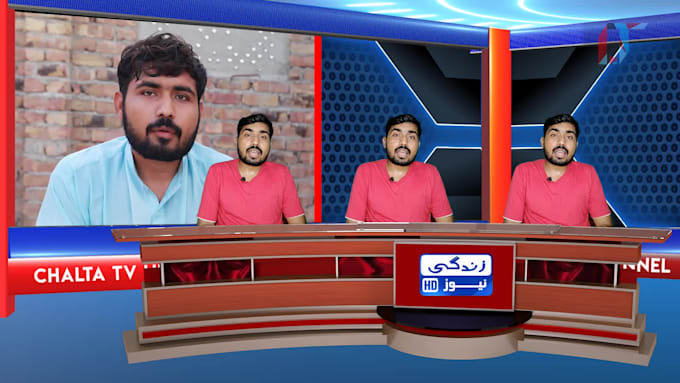 Create vmix virtual set news studio 4k custom background by ...