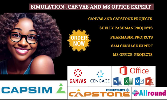 Do sam cengage, canvas, cashman, pharmasim, capstone ms office ...