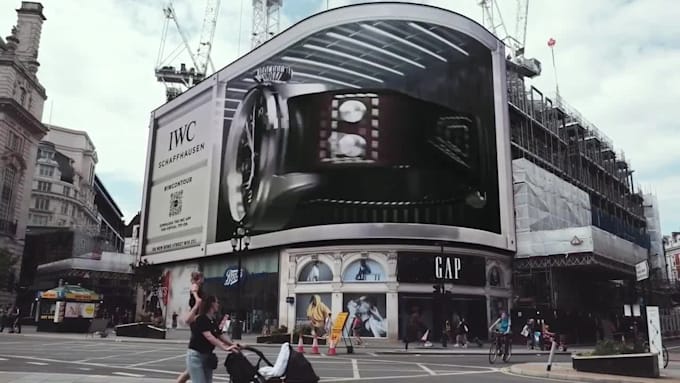 Do 3d billboard animation, 3d watch animation, billboard, billboard ...