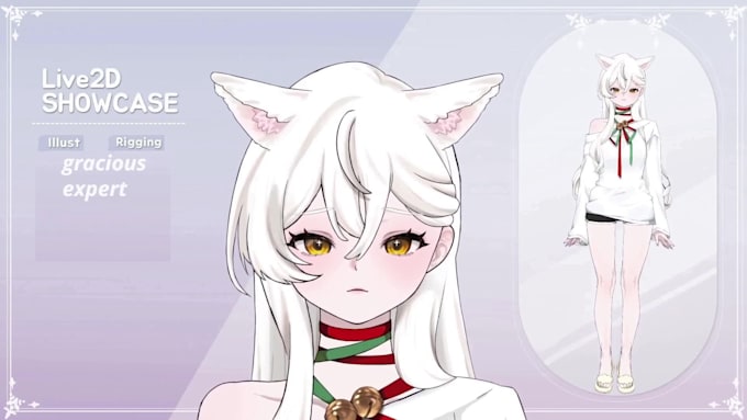 Draw and rig 2d vtuber design, live2d vtuber model, 2d vtuber rigging by Graciousexp | Fiverr