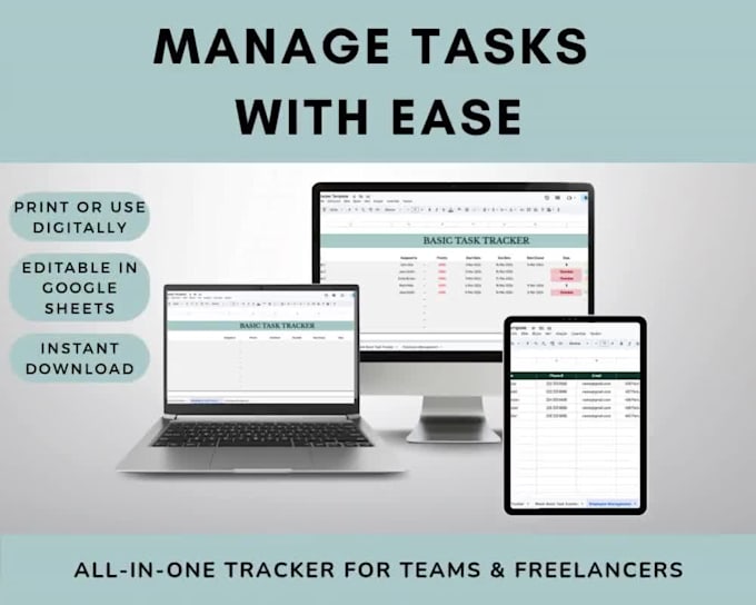 Do client tracker excel spreadsheet, task tracker task management google sheet by Hens_mul | Fiverr