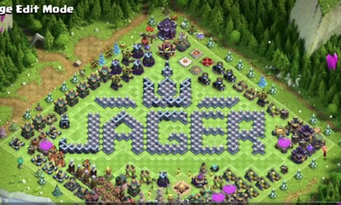 Design your name in clash of clans base using walls by Ruvindu06 | Fiverr