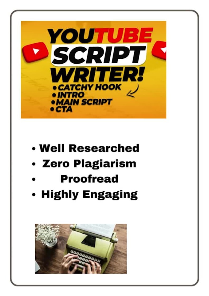 Write world class youtube script by Ammy812 | Fiverr
