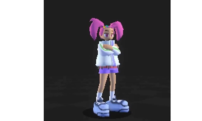 Create low poly 3d model with y2k ps1 n64 look style rig and animate it ...