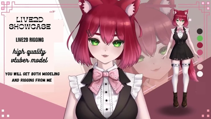 Create live2d vtuber model, 2d vtuber rigging, vtube studio,2d by Drissy_inc | Fiverr