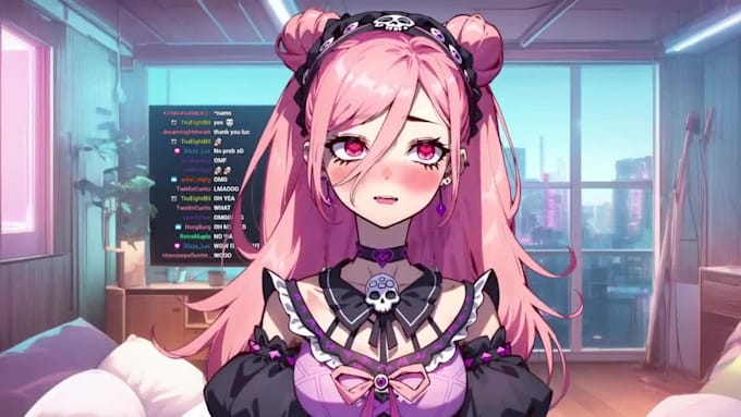 Desgn custom live2d vtuber model,fusonal,oc, prp 3d pngtuber vtuber ...