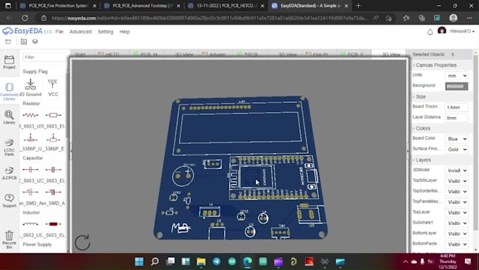 Design professional schematic and pcb in proteus or easyeda by Engmoo40 ...