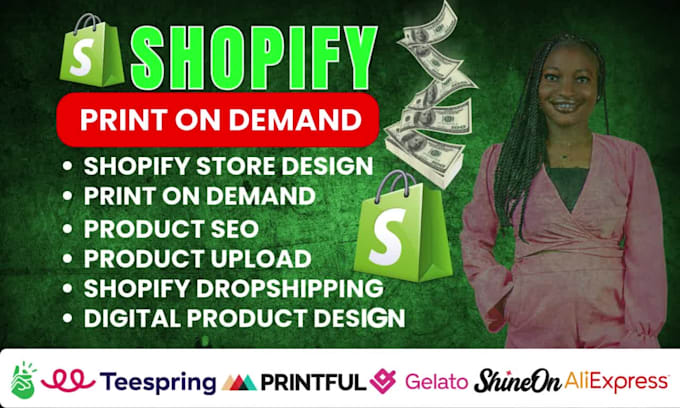 Do shopify store design shopify dropshipping website shopify print on demand by Olorunlambe1 ...