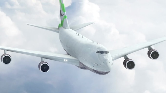 Do realistic 3d airplane animation, 3d private jet, 3d helicopter ...