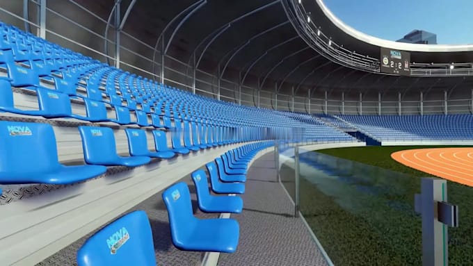Create 3d stadium animation, 3d arena game, stadium design, 3d sport ...
