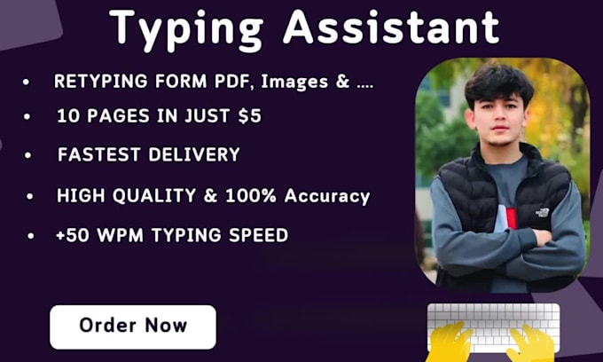 Do fast and accurate typing, retype form pdf, scanned, images by Ali ...