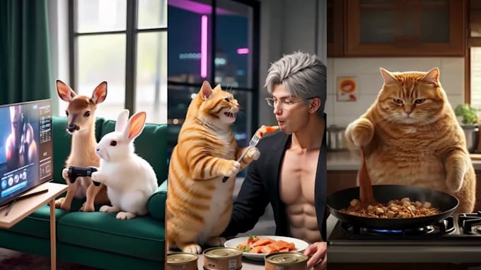 Make cats animation story videos for youtube tiktok insta fb for kids ...