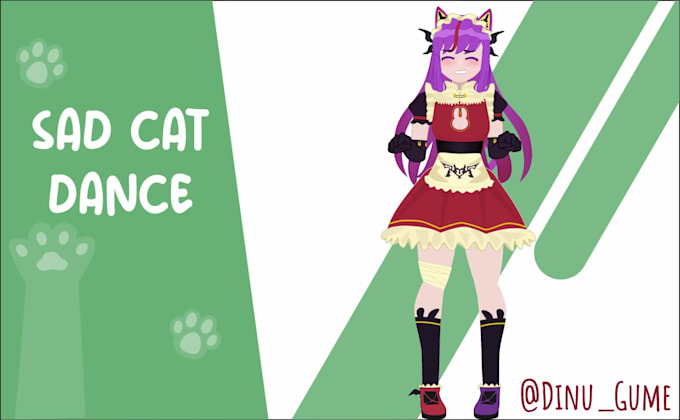 Make the cute sad cat dance animation for you by Adamsagu | Fiverr