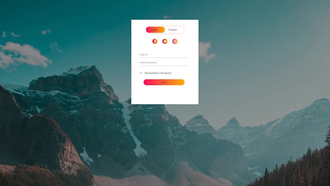 Make a animated background in html with a login form by Youtube_siner ...