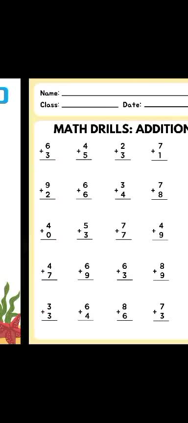 Create math worksheets for your children by Nisarullah258 | Fiverr