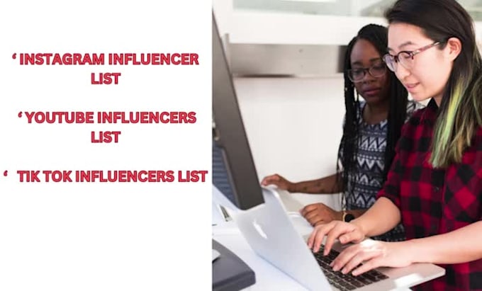 Find and build insta, tik tok and youtube influencers list by Wareesha ...