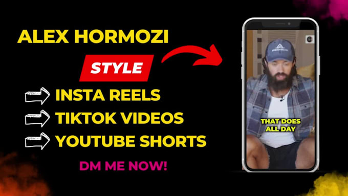 Create tiktok videos, insta reels and youtube shorts like alex hormozi style by Waqarmunir74 ...