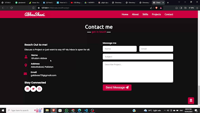 Be Your Frontend Developer Using Html Css Javascript Django And Bootstraps By Ghulamabbass80