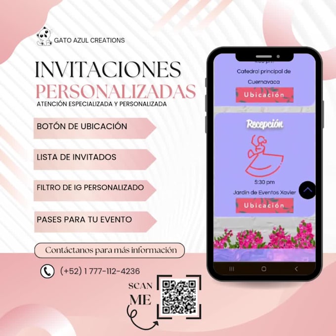 Digital invitations for any event by Gatoazul_art | Fiverr