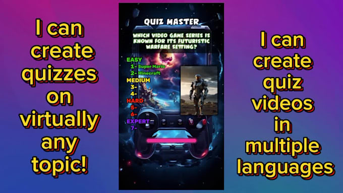 Make trivia quiz videos, would you rather, reddit stories for tiktok ...