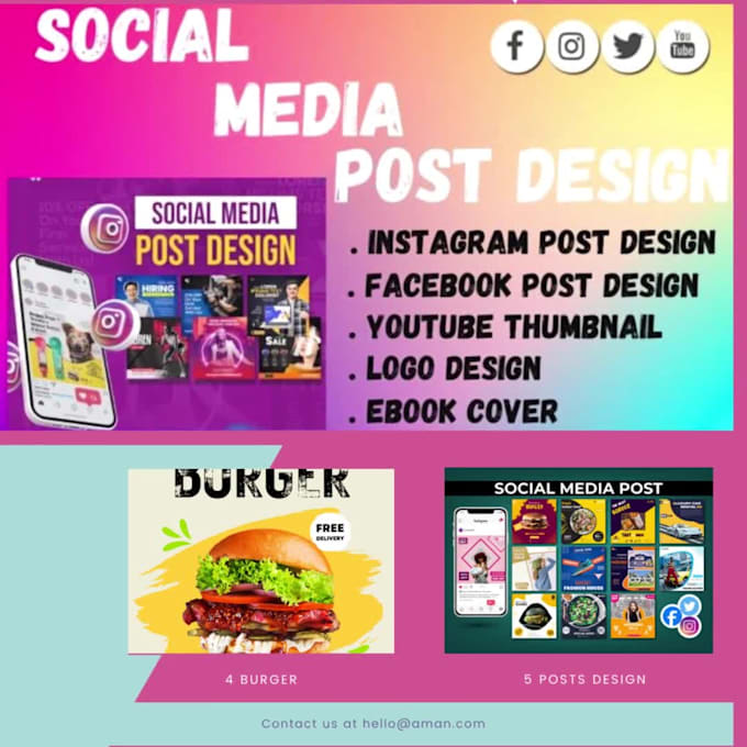 Do creative social media design, posts, banner ads by Amnaa_irfan | Fiverr