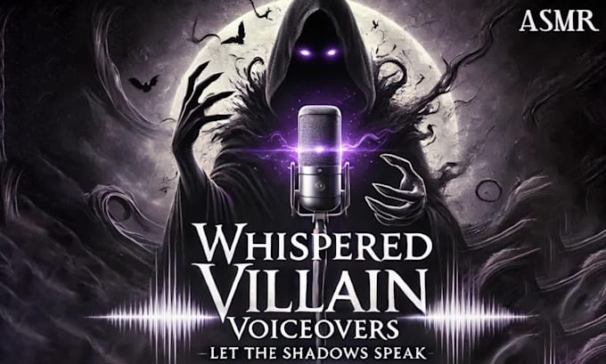 Make you asmr whispered evil villain or narration voice by Rhyzn91 | Fiverr
